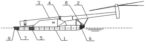 Offshore Draught Fan Spar Type Floating Foundation Barge Conveying Assisting And Supporting