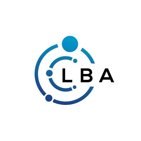 Lba Letter Technology Logo Design On White Background Lba Creative