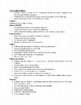 Code Of Ethics IEEE VS ACM By Learn To Be The Best TPT