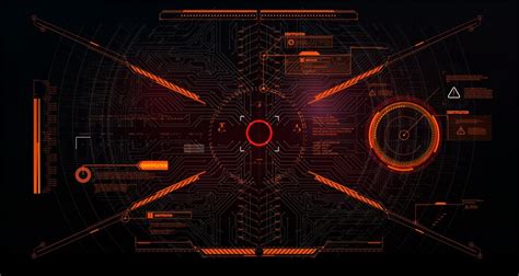 미래형 Vr 헤드 업 디스플레이 디자인 공상 과학 헬멧 Hud 미래 기술 대상 화면 및 경계 조준 제어판 Hud Gui Ux 인터페이스 화면 디자인을위한 미래형