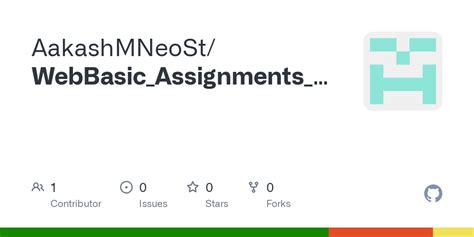 GitHub AakashMNeoSt WebBasic Assignments Aakash Malvankar