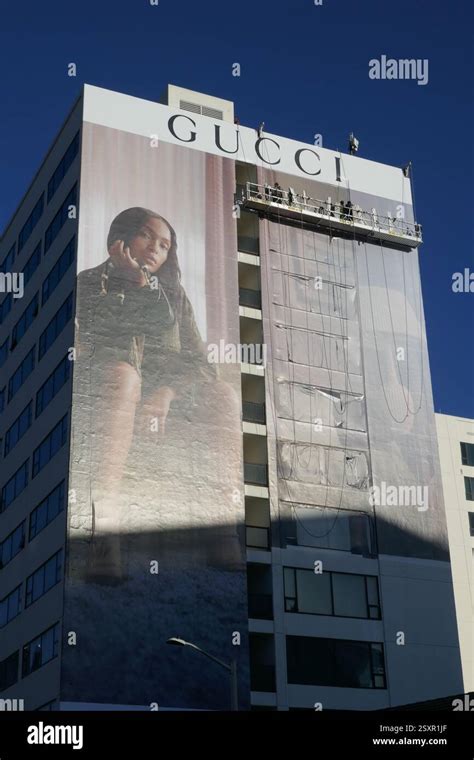 Los Angeles California Usa 24th February 2025 Gucci Billboard Mural