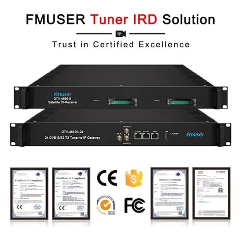 FTA Tuner Receiver IRD Satellite FMUSER IPTV Solution