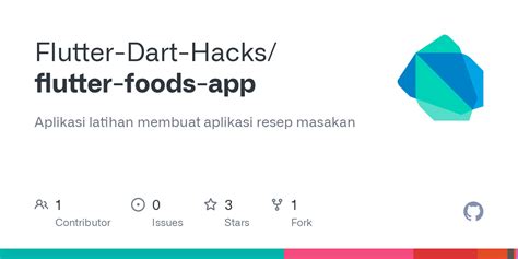 Github Flutter Dart Hacks Flutter Foods App Aplikasi Latihan Membuat Aplikasi Resep Masakan