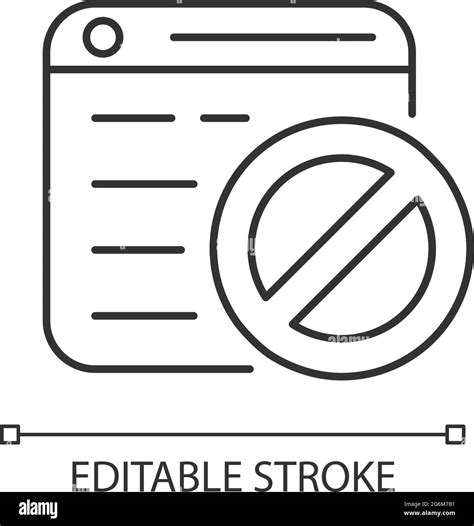 Website Blocking Linear Icon Stock Vector Image And Art Alamy