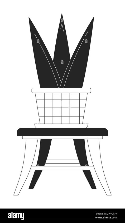 Houseplant Black And White 2d Line Cartoon Object Stock Vector Image And Art Alamy