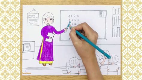 Vẽ tranh lớp học đơn giản How to draw class easy Tranh vẽ về lớp học đơn giản nhất Vẽ lớp