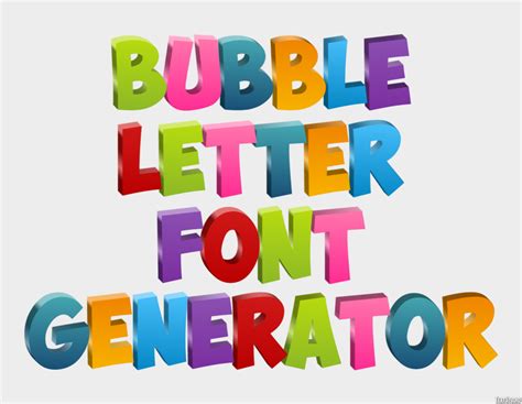 Bubble Letter Font Generator Text Effect And Logo Design Font