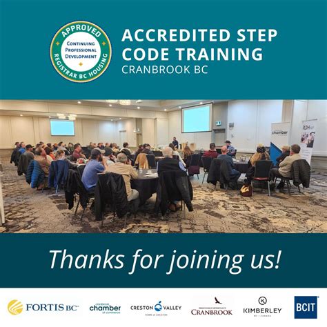 Fortisbc Step Code Training Continues With The Cranbrook Chamber