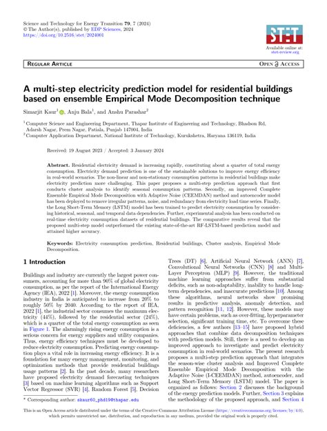 Pdf A Multi Step Electricity Prediction Model For Residential