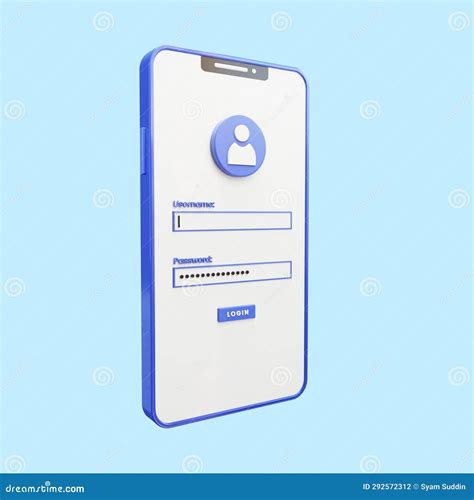 3D Icon Of An Authentication Login Form Stock Illustration