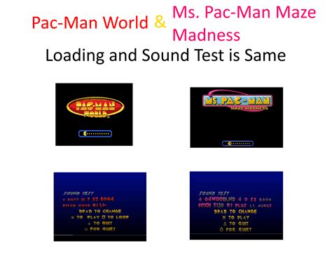 Pac Man World And Ms Pac Man Maze Madness Loading And Sound Test Is