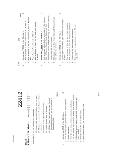 Java Question Paper Pdf