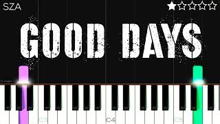 Sza Good Days Easy Piano Tutorial Acordes Chordify