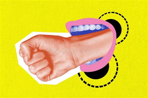 Template Poster Trend Artwork Photo Collage Of Body Language Hand