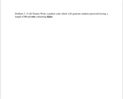 Solved Problem 30 20 Points Write A Python Code Which