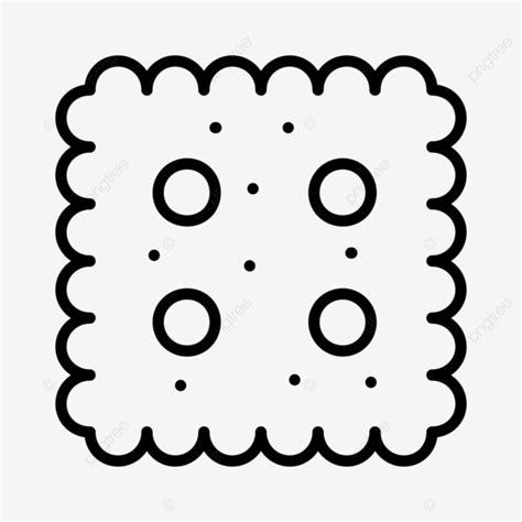 Cracker Line Icon Vector Crackers Bakery Cookie Png And Vector With