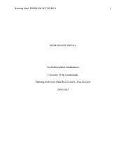 Problem Set Wk Docx Running Head PROBLEM SET WEEK PROBLEM SET WEEK Sai Akhilavardhan