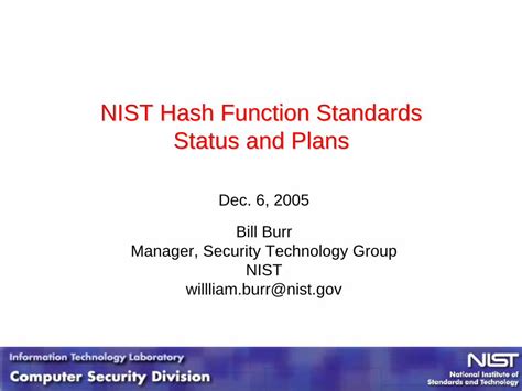 PDF NIST Hash Function Standards Status And Plans Merkle Damgard Hash Functions Take A Long