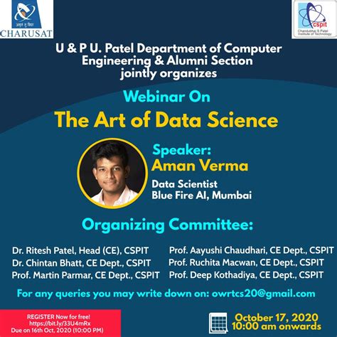 Charusat On Linkedin Webinar Datascience Analytics Dataanalytics Charusatalumni