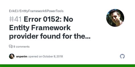 Error 0152 No Entity Framework Provider Found For The Adonet Provider