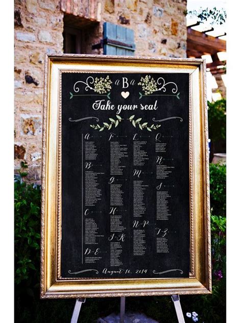 Wedding Seating Chart Board Diy Spick And Span Blook Image Archive