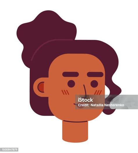 지저분한 롤빵 머리를 가진 아프리카계 미국인 사업가 반 평면 벡터 캐릭터 머리 2차 도형에 대한 스톡 벡터 아트 및 기타 이미지 2차 도형 경영자 기업 비즈니스