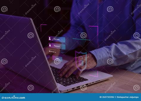 Username And Password Login With Biometric Identification Fingerprint