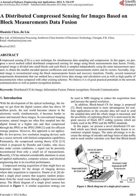 A Distributed Compressed Sensing For Images Based On Block Measurements