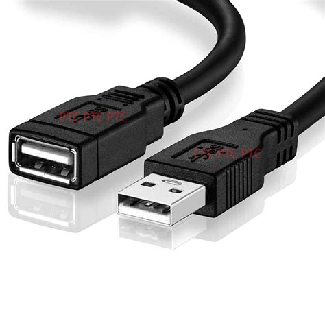 1 8M Premium USB 2 0 Extension Cable Type A Male To Female Black PTComputers