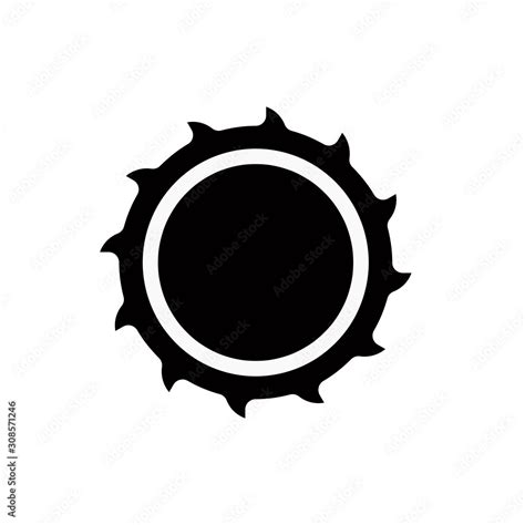 Rowel Icon Vector Illustration Flat Design Style Vector Rowel Icon Illustration Isolated On