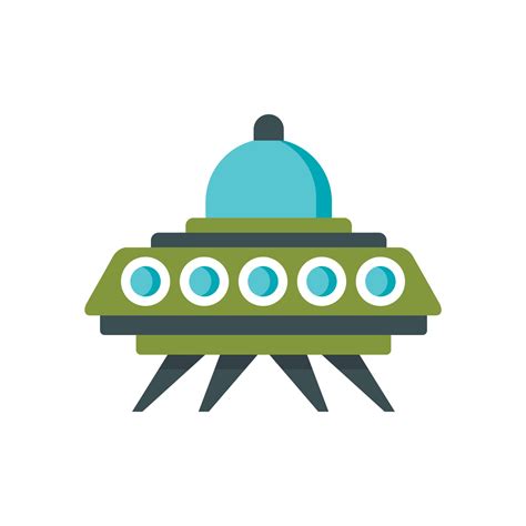 Alien Spaceship Icon Flat Style 15229077 Vector Art At Vecteezy