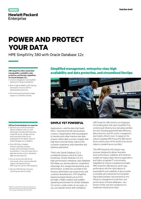 Download Power And Protect Your Data Hpe Simplivity 380 With Oracle