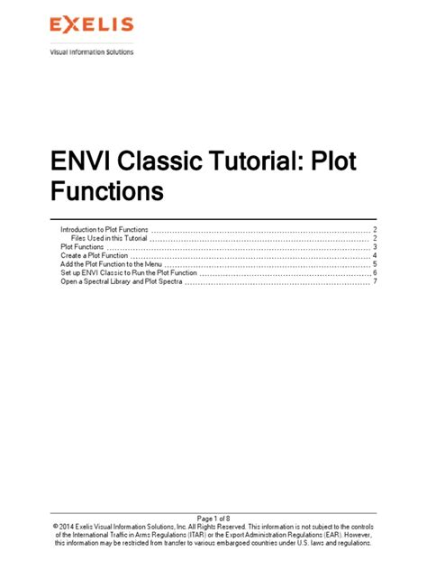 envi classic tutorial plot functions pdf library computing