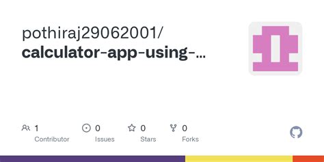 Github Pothiraj29062001calculator App Using Reactjs