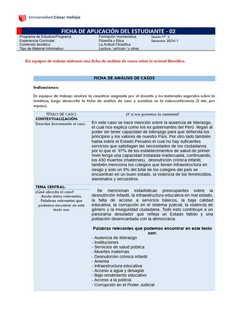 Ficha De Analisis Pdf Perú Liderazgo