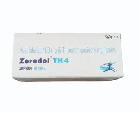 Zerodol Th 4 Tablet At ₹ 184 Stripe Aceclofenac And Thiocolchicoside Tablets In Vadodara Id