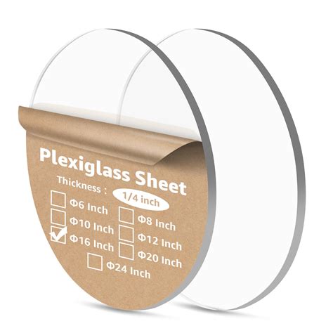 2pcs 14 Round Clear Acrylic Sheets 16 Inch Diameter