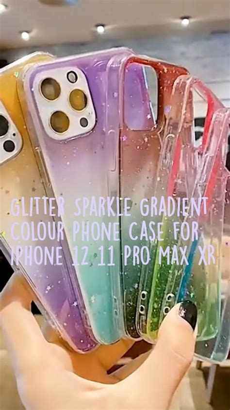 Glitter Sparkle Gradient Colour Phone Case For Iphone 12 11 Pro Max Xr
