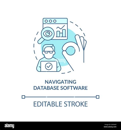 Navigating Database Software Turquoise Concept Icon Stock Vector Image And Art Alamy