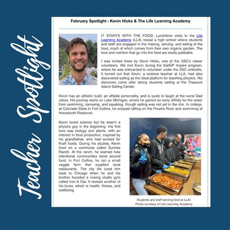 Spotlight On Science Teacher Kevin Hicks Who Volunteers At The Sailing