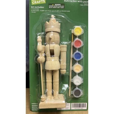 Christmas Crafts Toys Christmas Crafts Nutcracker With Paint Kit