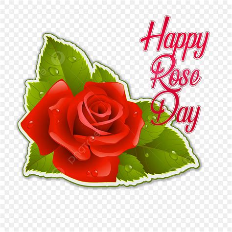 해피 로즈 데이 타이포그래피 행복 현대 장미 Png 일러스트 및 벡터 에 대한 무료 다운로드 Pngtree