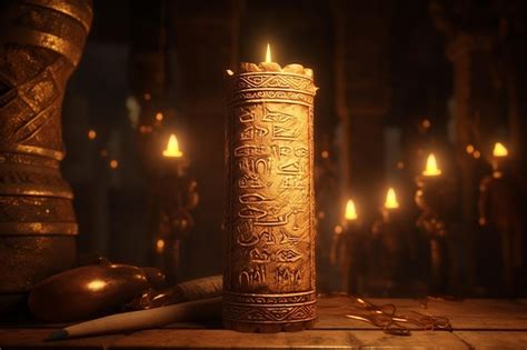 Premium Photo An Ancient Scroll With Intricate Hieroglyphics Ill 00529 03 Premium Photo An Ancient Scroll With Intricate Hieroglyphics Ill 00529 03