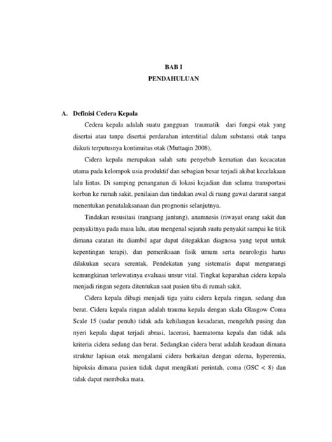 Cidera Kepala Berat 2022 Pdf