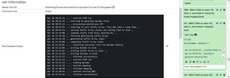 Sort Status Of BAM Files After RNA STAR Transcriptomics Galaxy Community Help