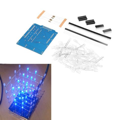 X X Blue Led Light Cube Kit D Led Diy Kit For Arduino Smart