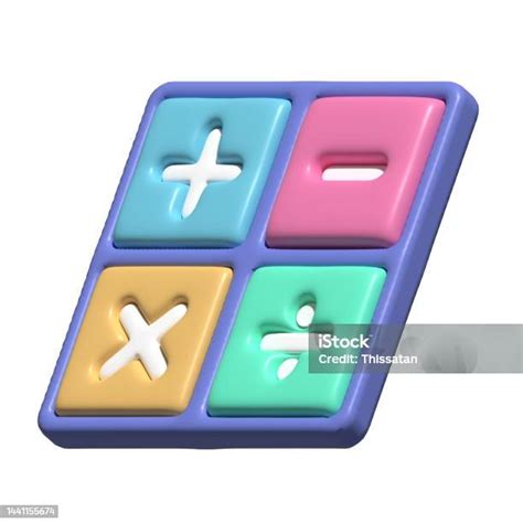 흰색 배경에 3d 계산기 아이콘 3d 렌더링 그림 3차원 형태에 대한 스톡 사진 및 기타 이미지 3차원 형태 개념 개념과 주제 Istock