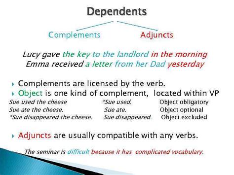 Clause Structure Complements And Adjuncts Clause Structure