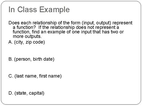 Fill In Each Table For The Inputoutput Rule